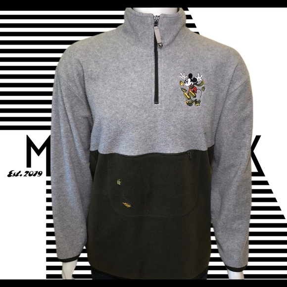 Disney | Shirts | 9s Disney Mickey Mouse Fleece 4 Zip Sweatshirt | Poshmark